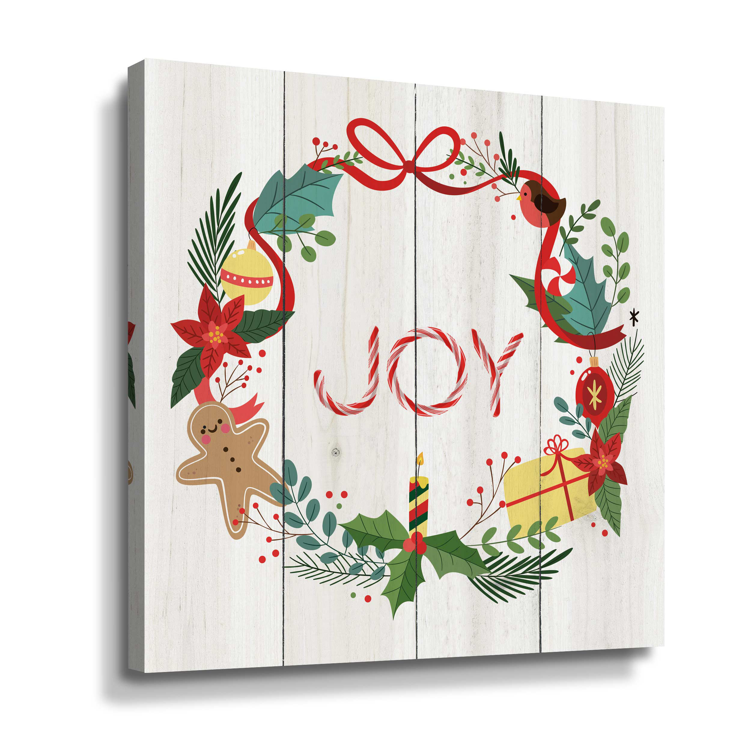 The Holiday Aisle® Peppermint Joy - Textual Art Print | Wayfair